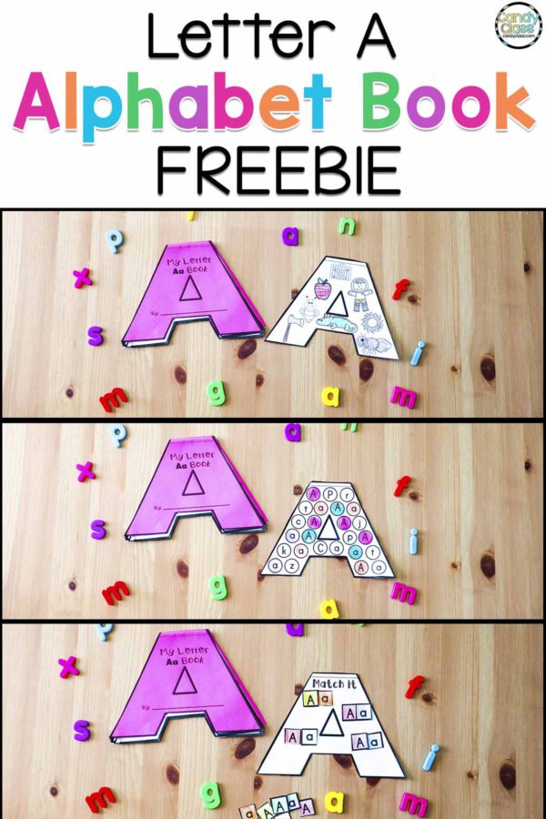 letter a alphabet book freebie - The Candy Class